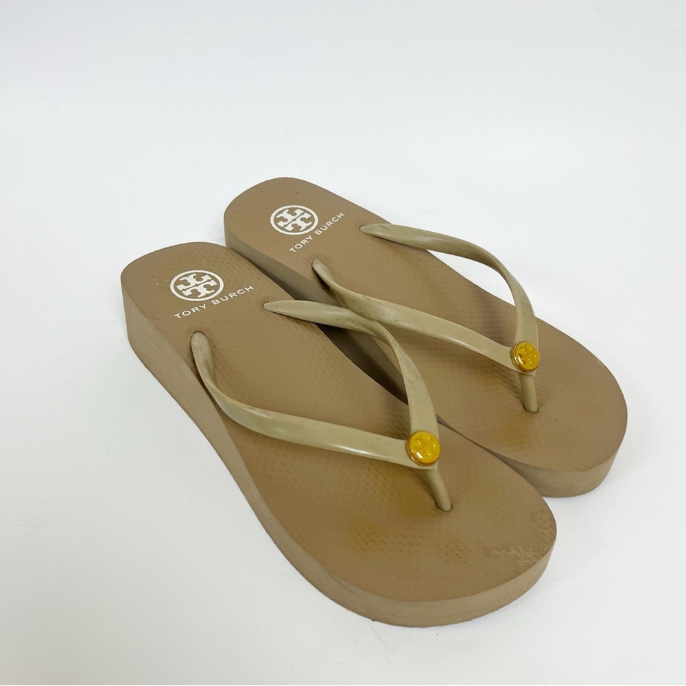 Tory Burch Platform Thong Sandals Size 8 - Gem
